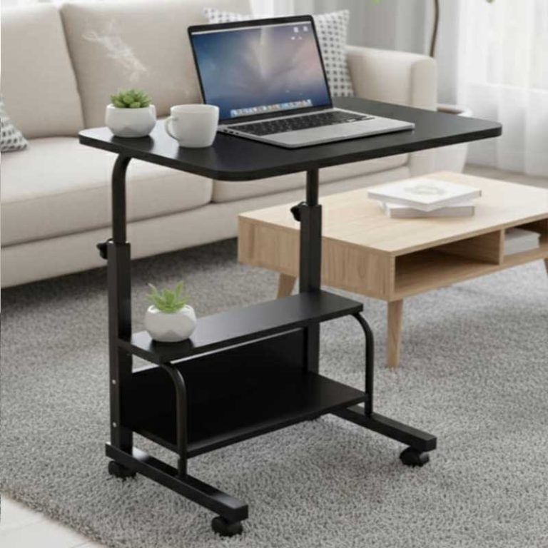 (Black) Double Layer Height Adjustable Table – Wahadah